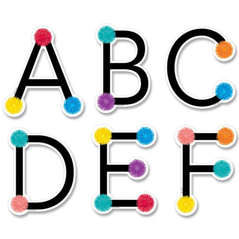 Pom-Poms Alphabet Letters 12.7cm -D – The School Shop NZ