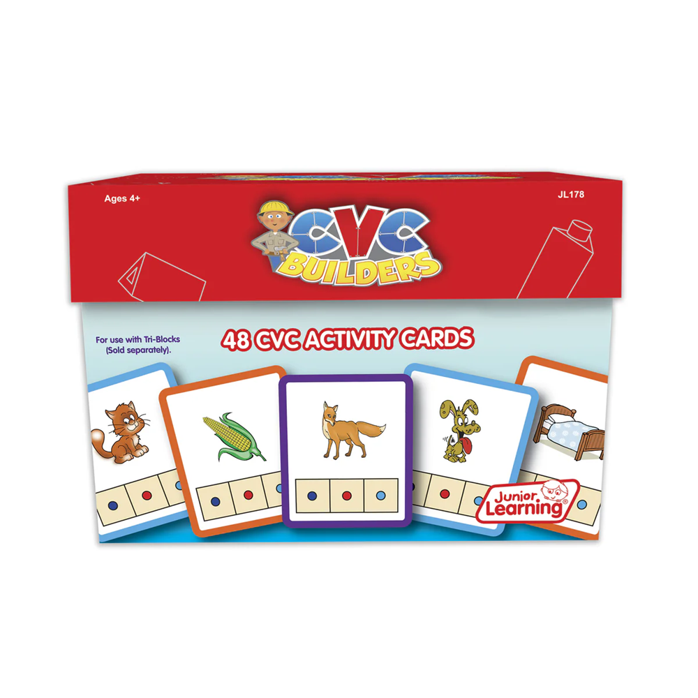 Junior Learning CVC Builders Activity Cards 48 Cards – The School Shop NZ
