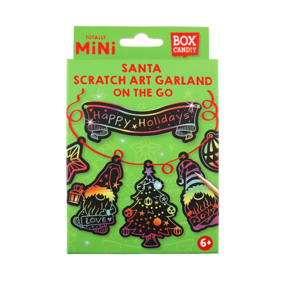 Totally Mini Santa Scratch Art Garland On the Go – The School Shop NZ