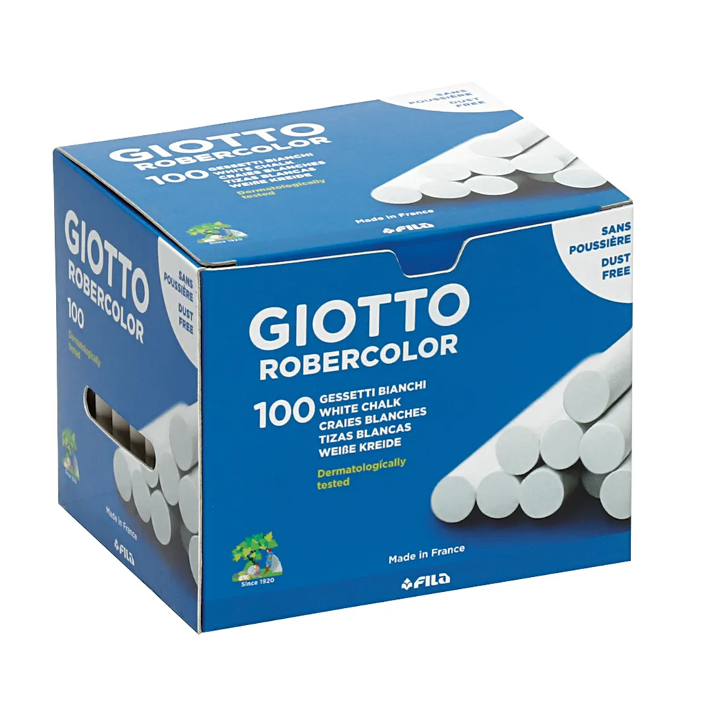 Giotto Robercolor Chalk White Box of 100 – The School Shop NZ