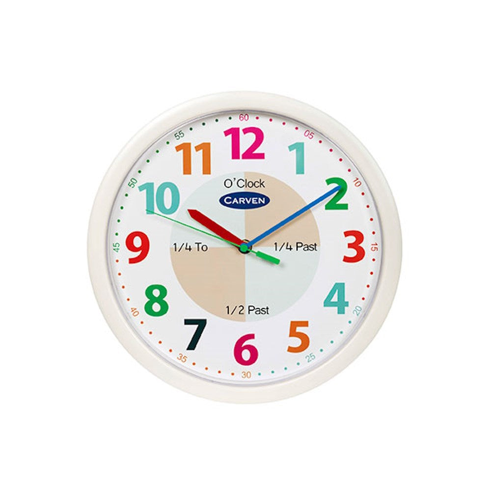 Carven Educational Wall Clock 12 Hour – The School Shop NZ