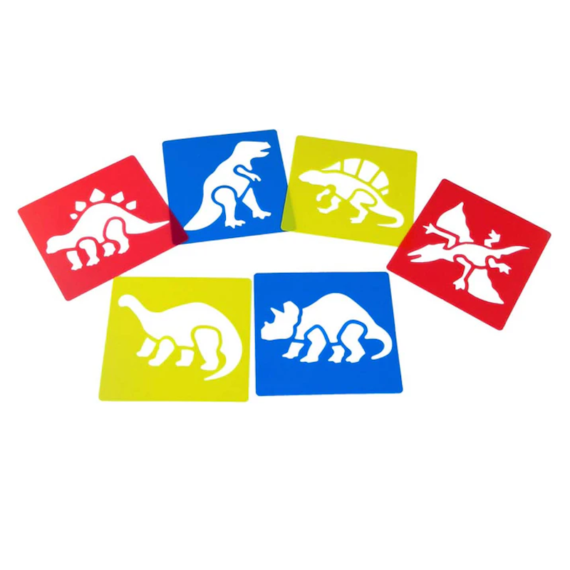 Washable Dinosaur Stencils Pack of 6 – The School Shop NZ