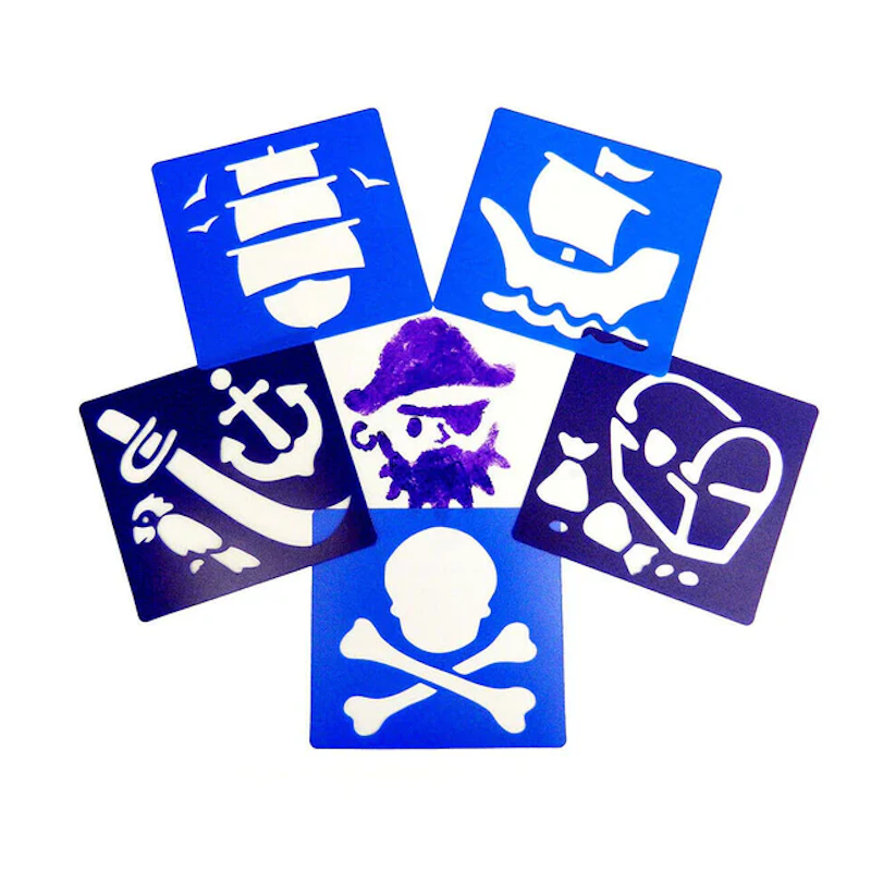 Washable Pirate Stencils Pack of 6 – The School Shop NZ